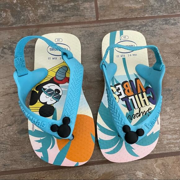 Havaianas | Shoes | New Disney Flip Flops Mickey Mouse Blue Kids Size 5 ...